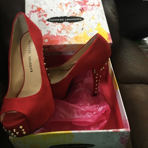 Chinese Laundry | Shoes | Chinese Laundry Red Spiked Heels | Poshmark
